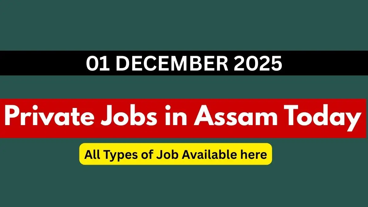 Assam Career: Private Jobs In Assam Today (1 December 2025) – 5 ...